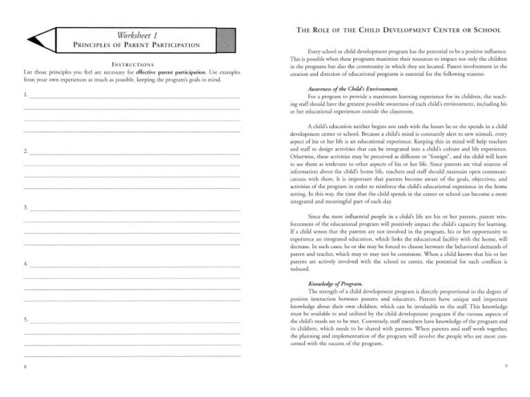 Activities for Parent Groups: Structured Developmental Activities